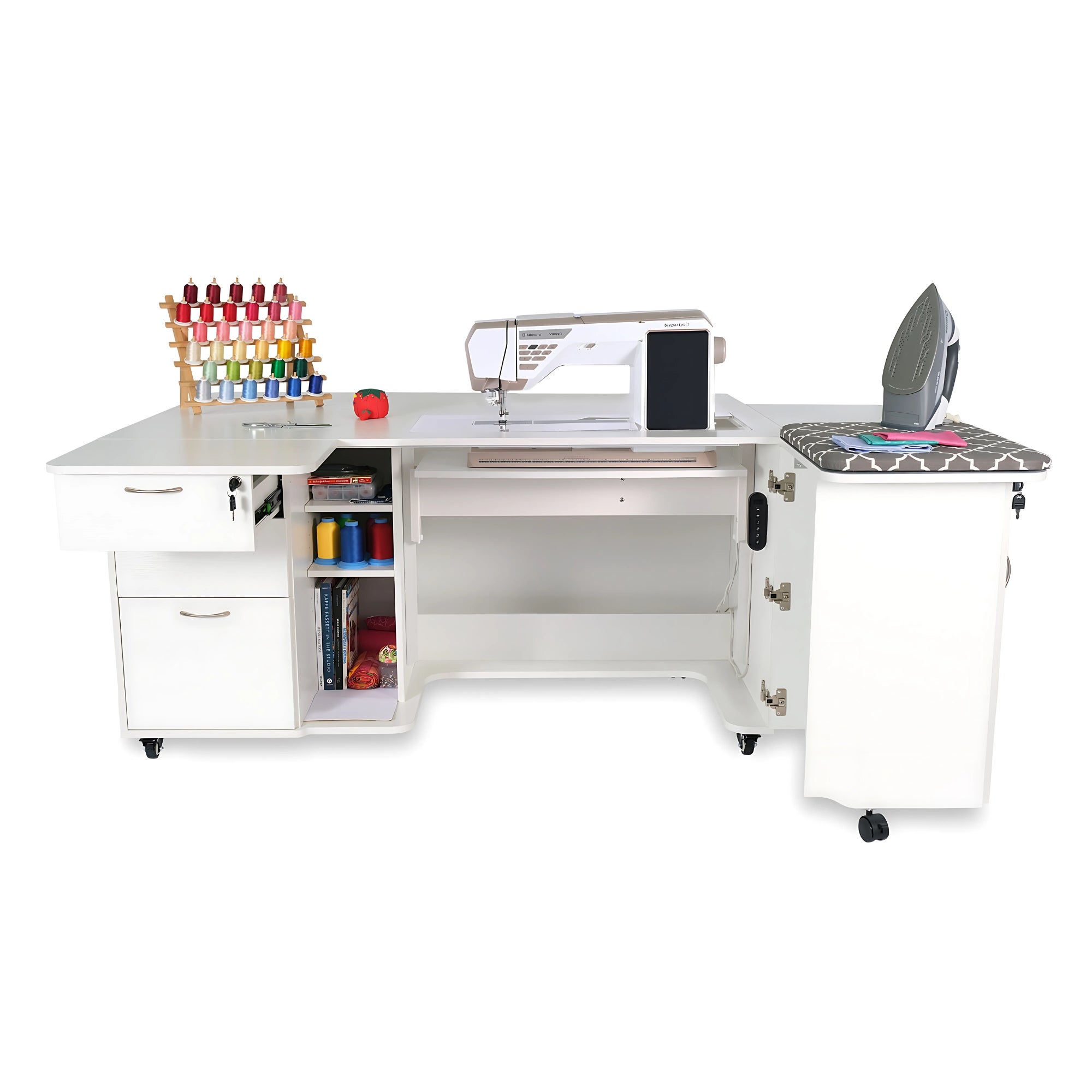 Sydney Dual Rail Electric Sewing Cabinet | Missouri Sewing Machine Company